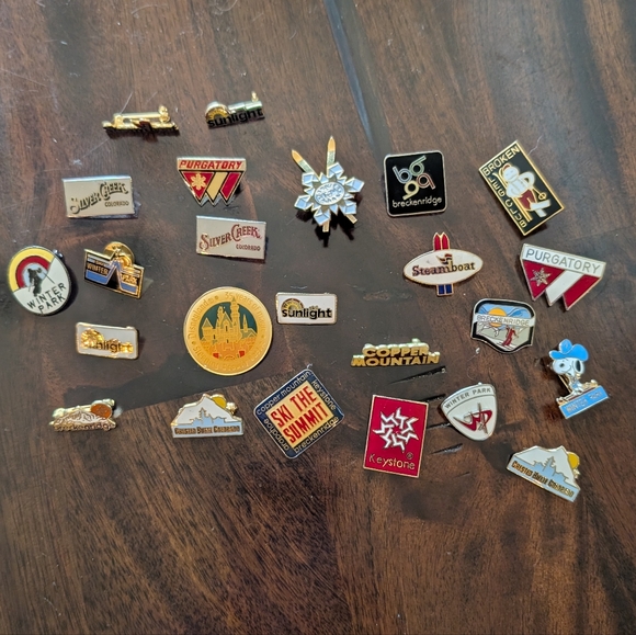 Jewelry | Vintage Assorted Ski Resort Pins Collection 19780s | Poshmark